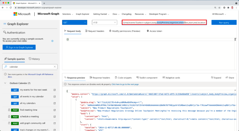 Getting Started Calling the Microsoft Graph API – Code with Dan Blog
