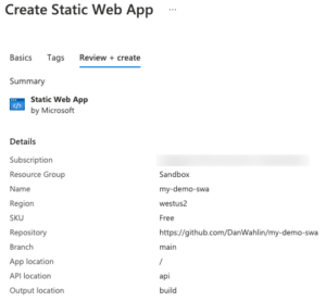 Getting Started with Azure Static Web Apps – Code with Dan Blog